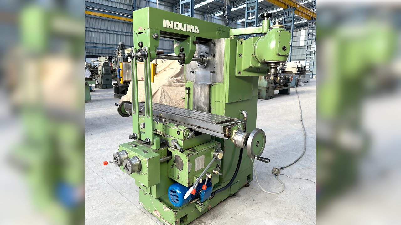 Universal Milling Machine - Induma Italy - Table 1250 mm x 250 mm - YouTube