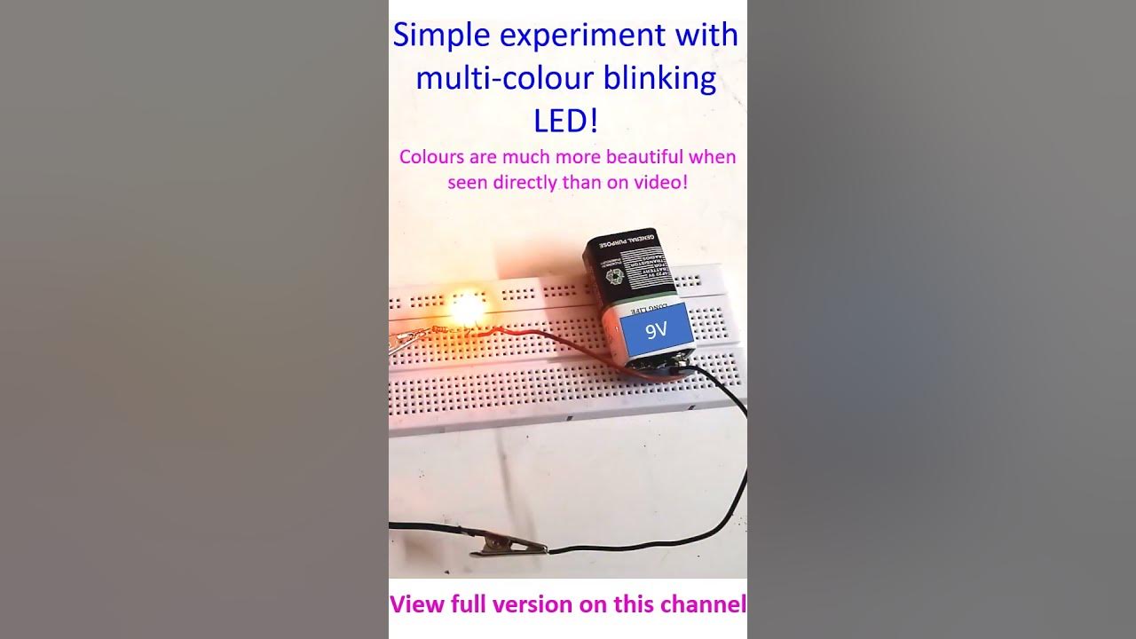 Simple experiment with multi colour blinking LED! - YouTube