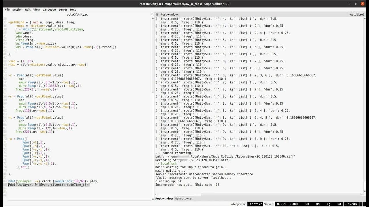 Experiment With Roots Of Unity Supercollider Youtube