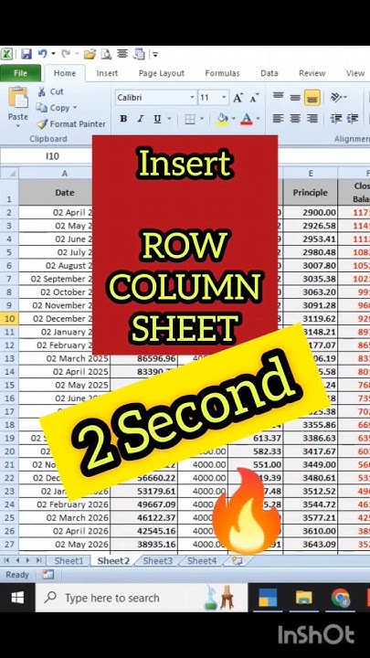 Excel Tricks and Tips | Insert column, Row and Sheet #excel #exceltips #accounting - YouTube