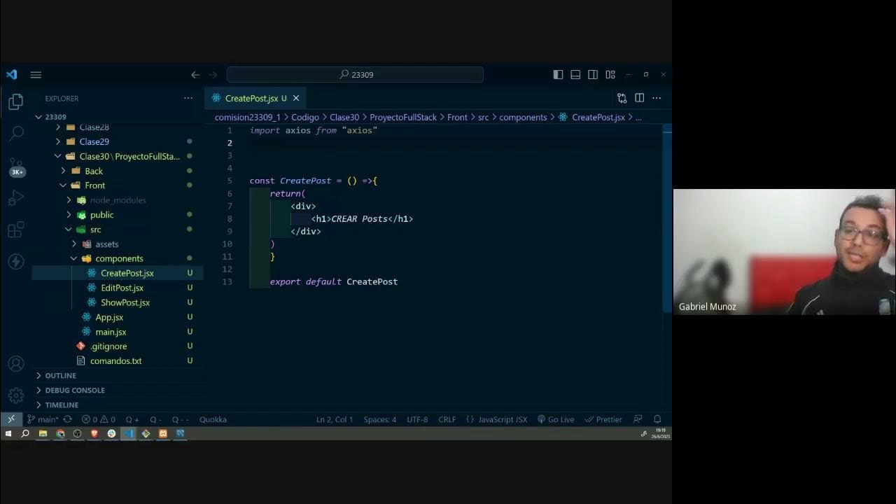 Clase 30 Codo a Codo React Comision 23309 - YouTube
