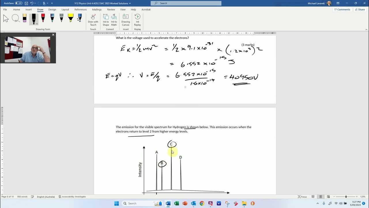 Y12 Physics Unit 4 Outcome 2 2023 Answers 16 17 18 19 - YouTube