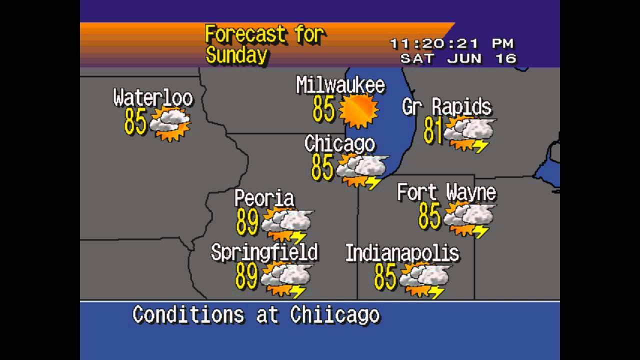 WeatherSTAR 4000 June Clip 1 - YouTube