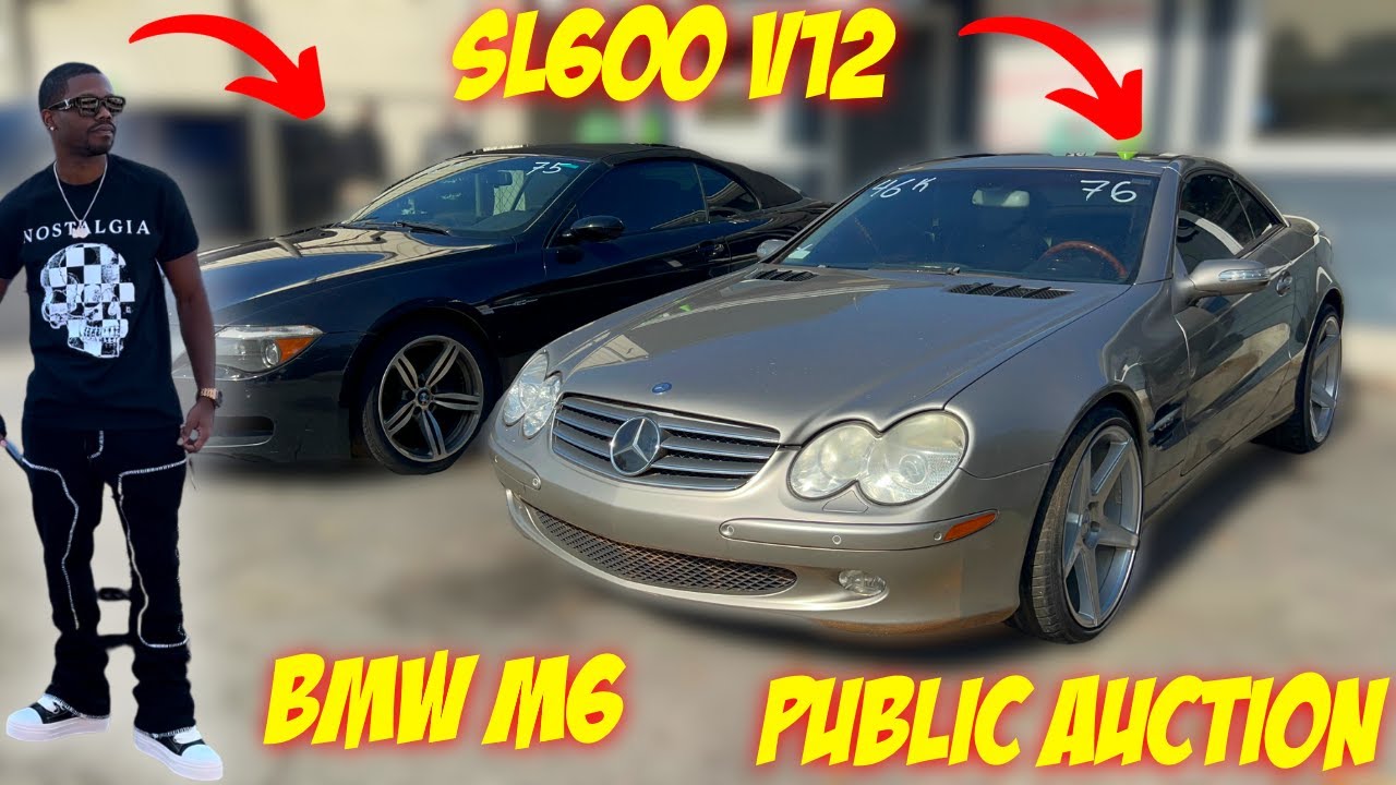A MERCEDES BENZ SL600 & BMW M6 AT THE PUBLIC AUTO AUCTION - YouTube