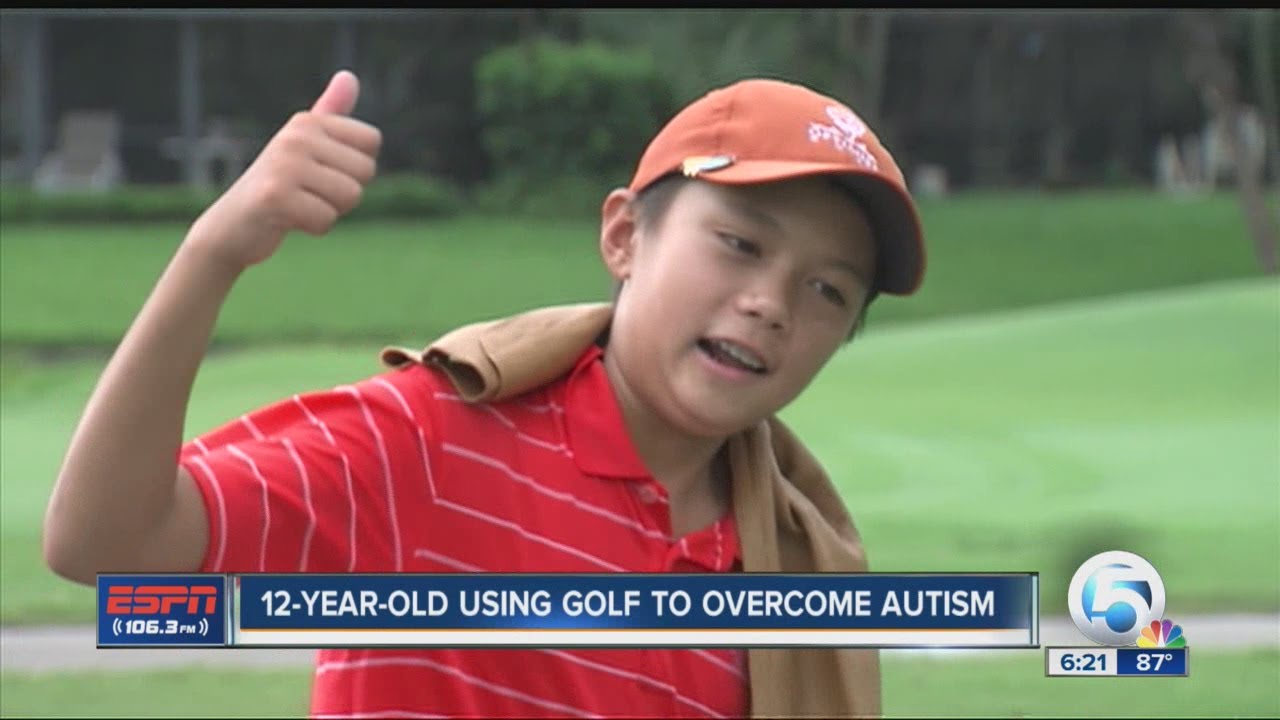Golf helping 12-year-old overcome autism - YouTube