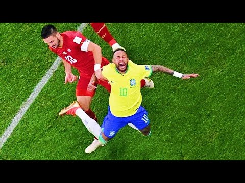 NEYMAR GETS A LOT OF ATTACK WHEN FACING SERBIA AND HE WAS INJURED # ...