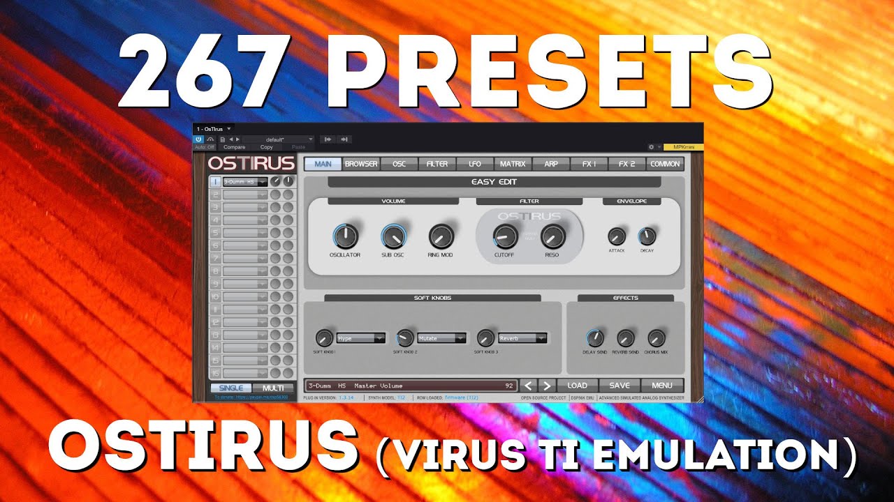 OsTIrus (Virus Ti emulation) - 267 presets! - YouTube