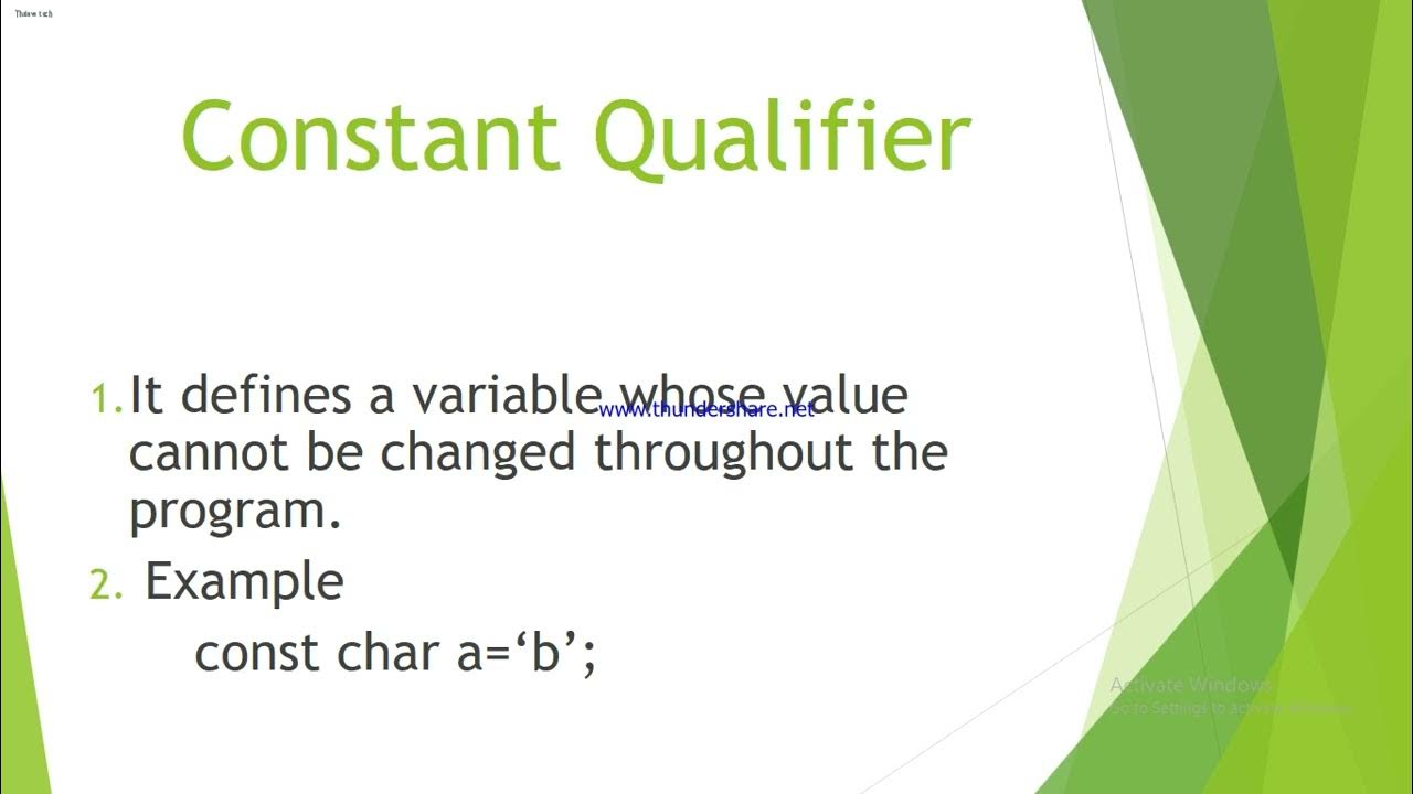 3_Constant, Variable and Constant Qualifier in c++ - YouTube