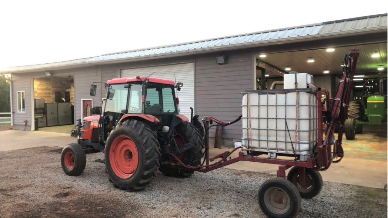 spring pasture spraying - YouTube