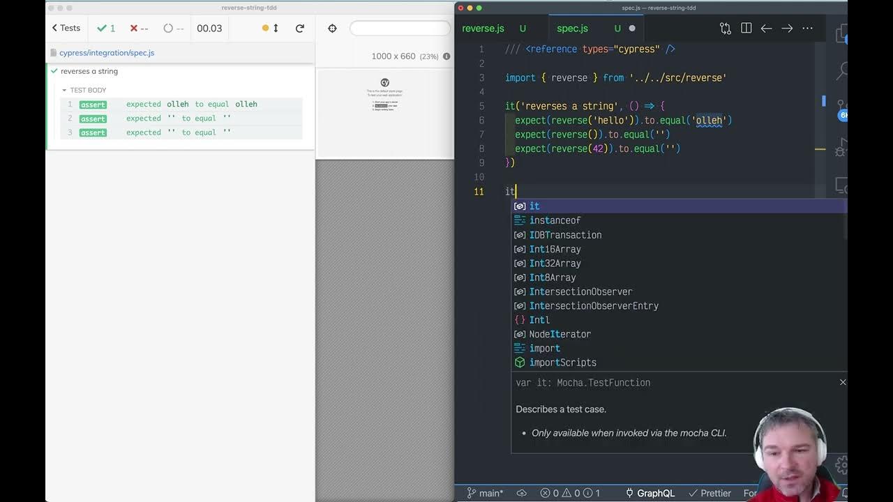 Test-Driven Development Using Cypress Unit Tests - YouTube