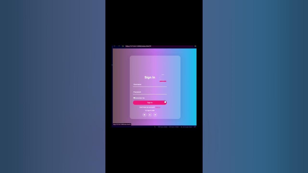 Animated Login Form Coding Html Programming Python Cssanimation Javascript Code