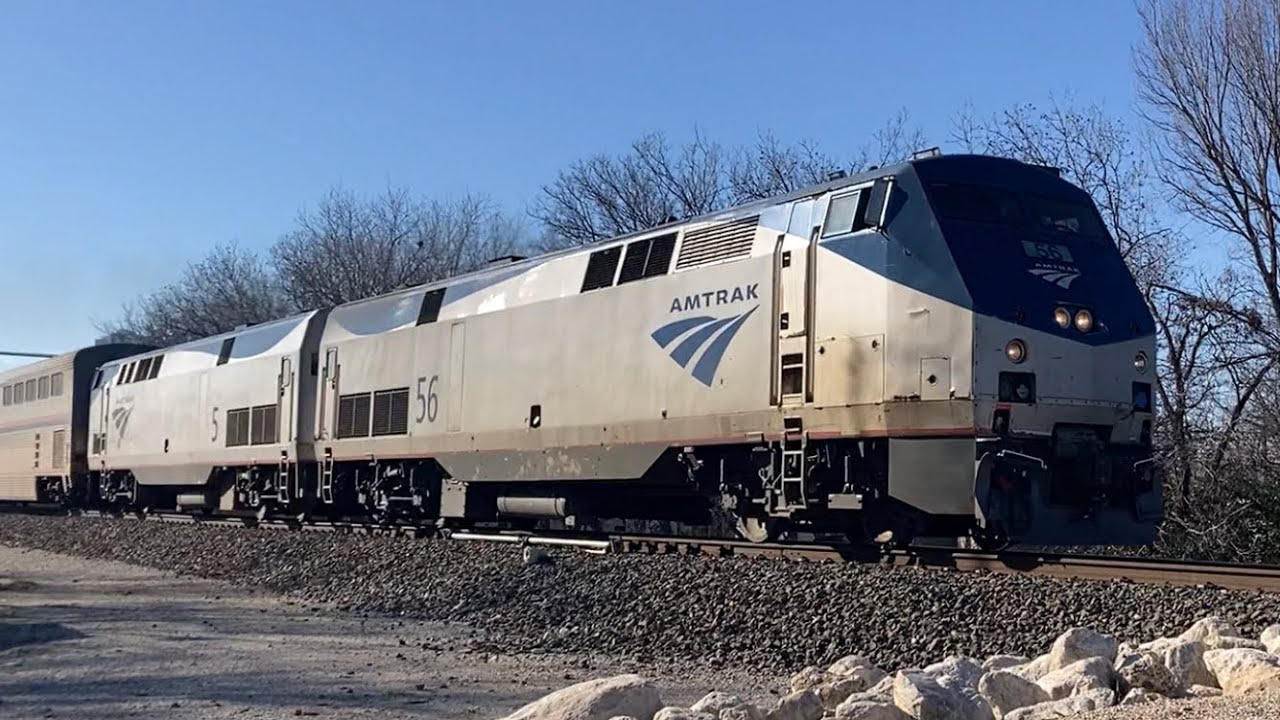 Amtrak Train 22 departs Fort Worth, TX (January 18, 2024) - YouTube