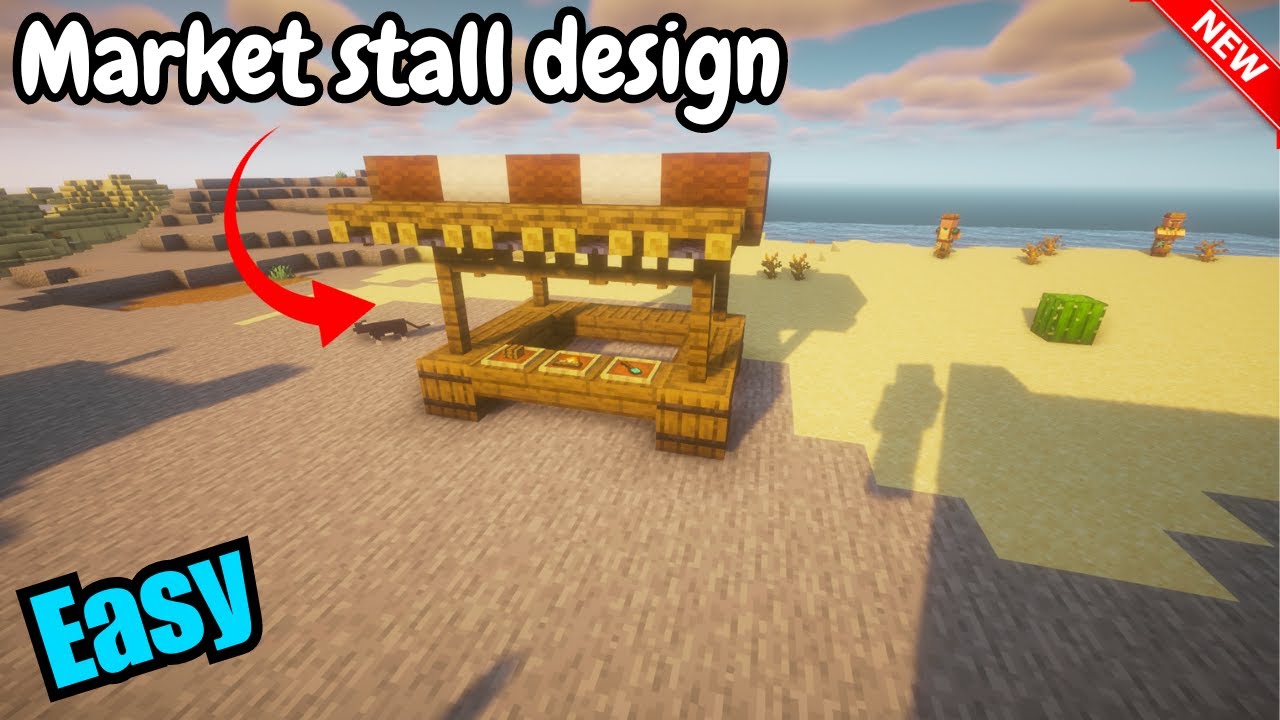 Minecraft: Easy market stall design minecraft 1.20+ - YouTube