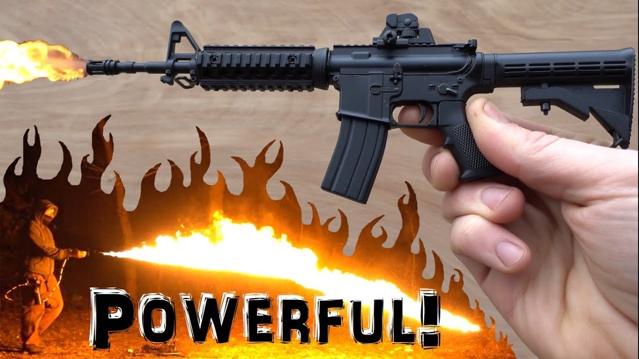 MINI AR-15 FLAMETHROWER! (POWERFUL!!!)🔥 - YouTube