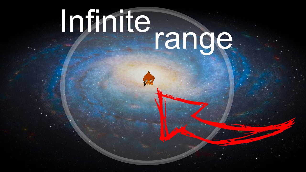 How far can EVERY Tower get with INFINITE Range? - YouTube