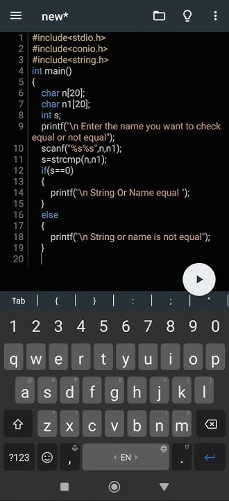 string equal or not equal in c #strings #shorts #programming #interestingcoding #coding - YouTube