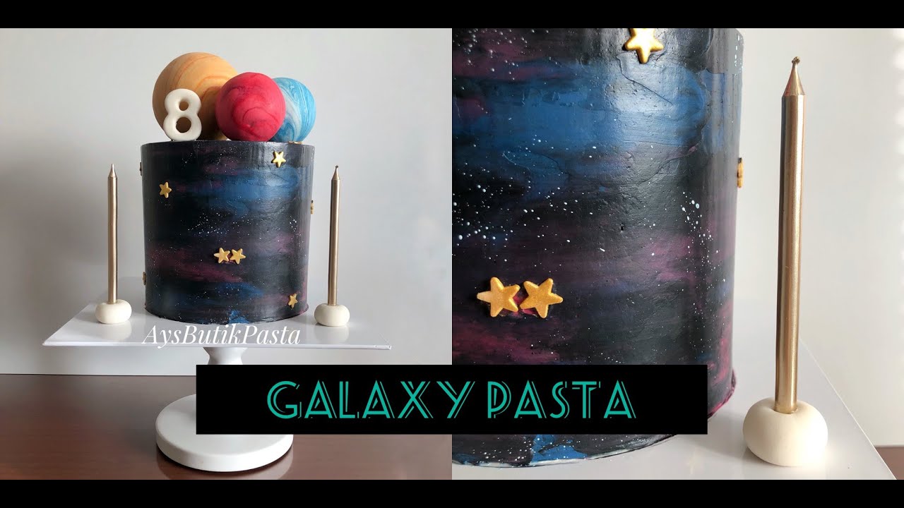 Buttercream ile Galaxy pasta yapımı - YouTube