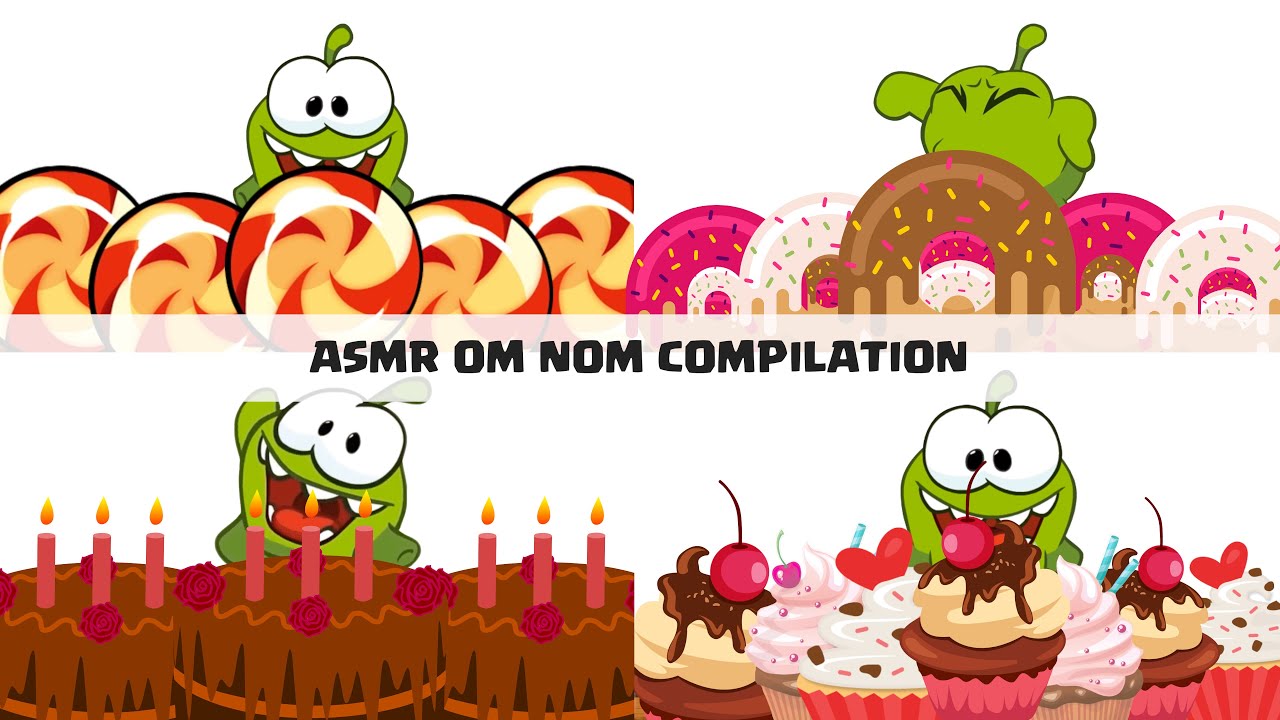 ASMR OM NOM COMPILATION | Candy, Donut, Cupcake, Apple, Cake | MUKBANG ...