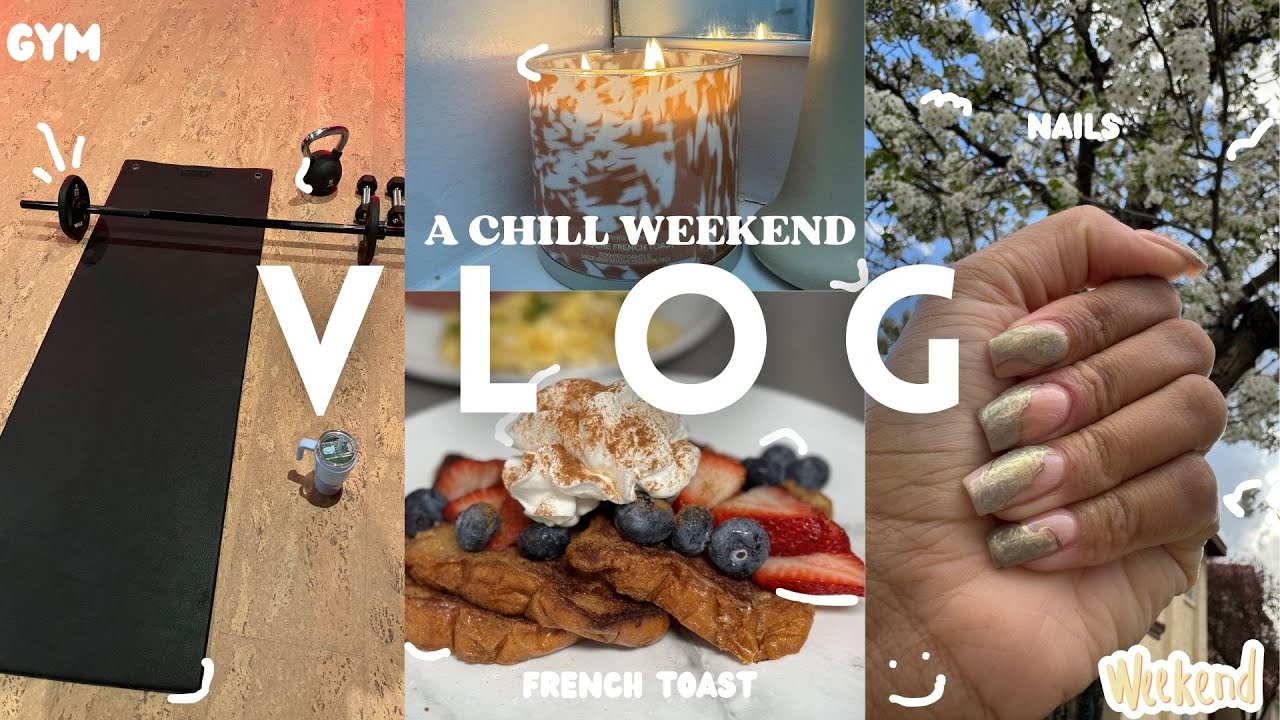 A CHILL WEEKEND VLOG🤍 |life in LA: gym + breakfast + nail shop + chill ...