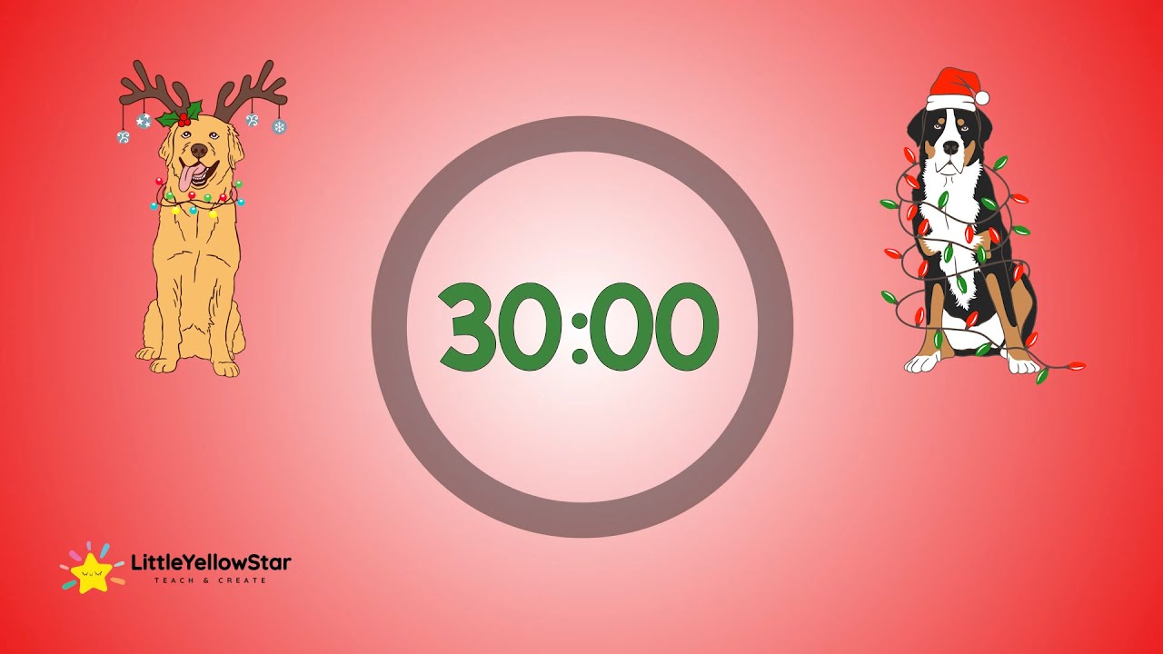 Christmas 30 Minutes Countdown Timer For Kids With Music | Happy ...