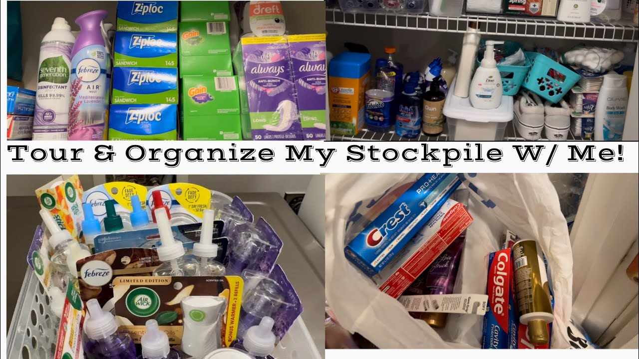 NEW STOCKPILE TOUR 2024!|NONFOOD ESSENTIALS STOCKUP PANTRY |PRODUCTIVE ...