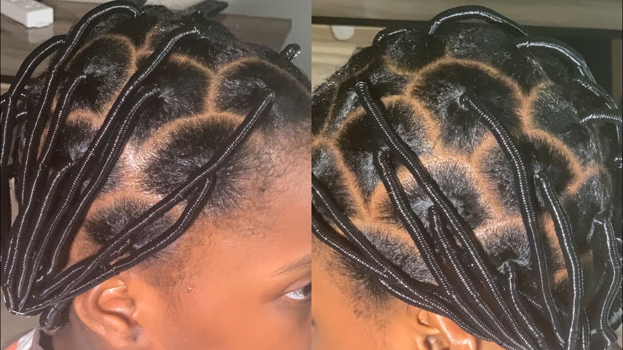 HOW TO/ AFRICAN THREADING HAIRSTYLE TUTORIAL USING RUBBER /Back to ...