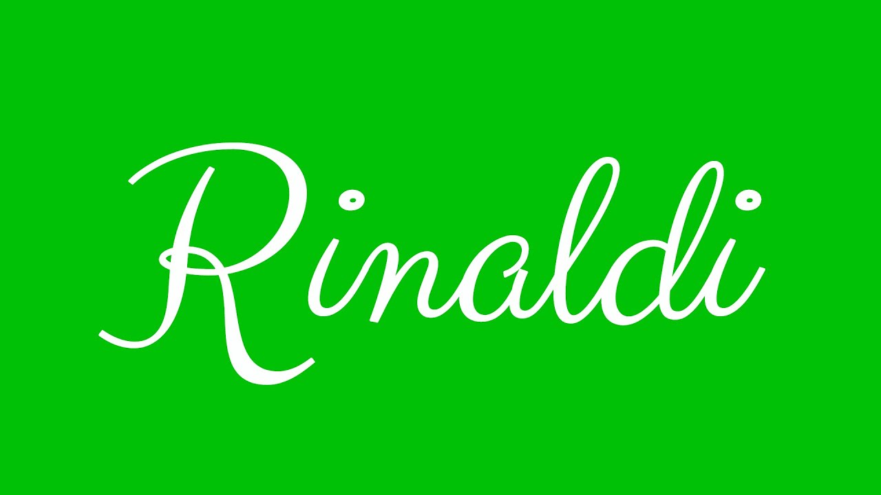 Learn how to Sign the Name Rinaldi Stylishly in Cursive Writing - YouTube
