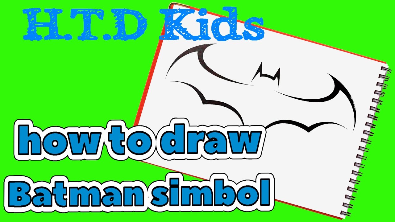 How to draw the Batman symbol - YouTube