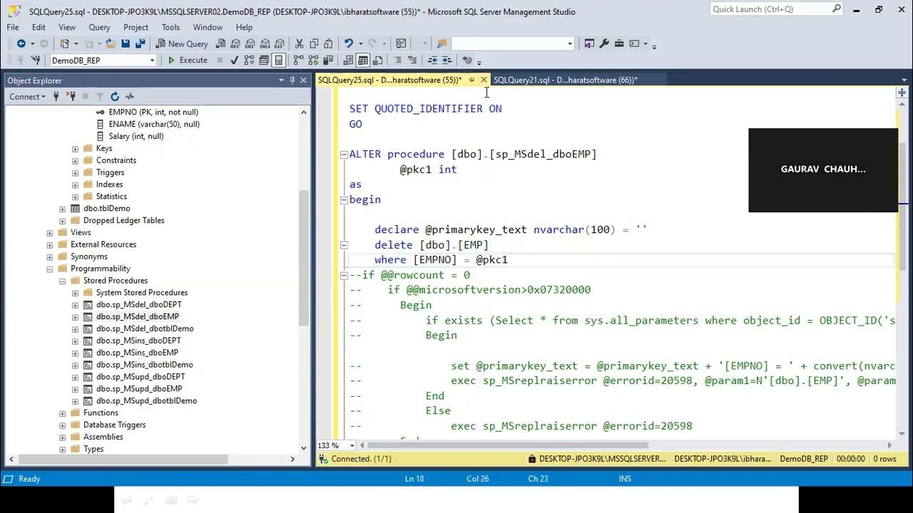 39. Transaction Replication SQL Jobs | Procedure |SP_MSIns*| SP_MSUpd* | SP_MSDel |# ...