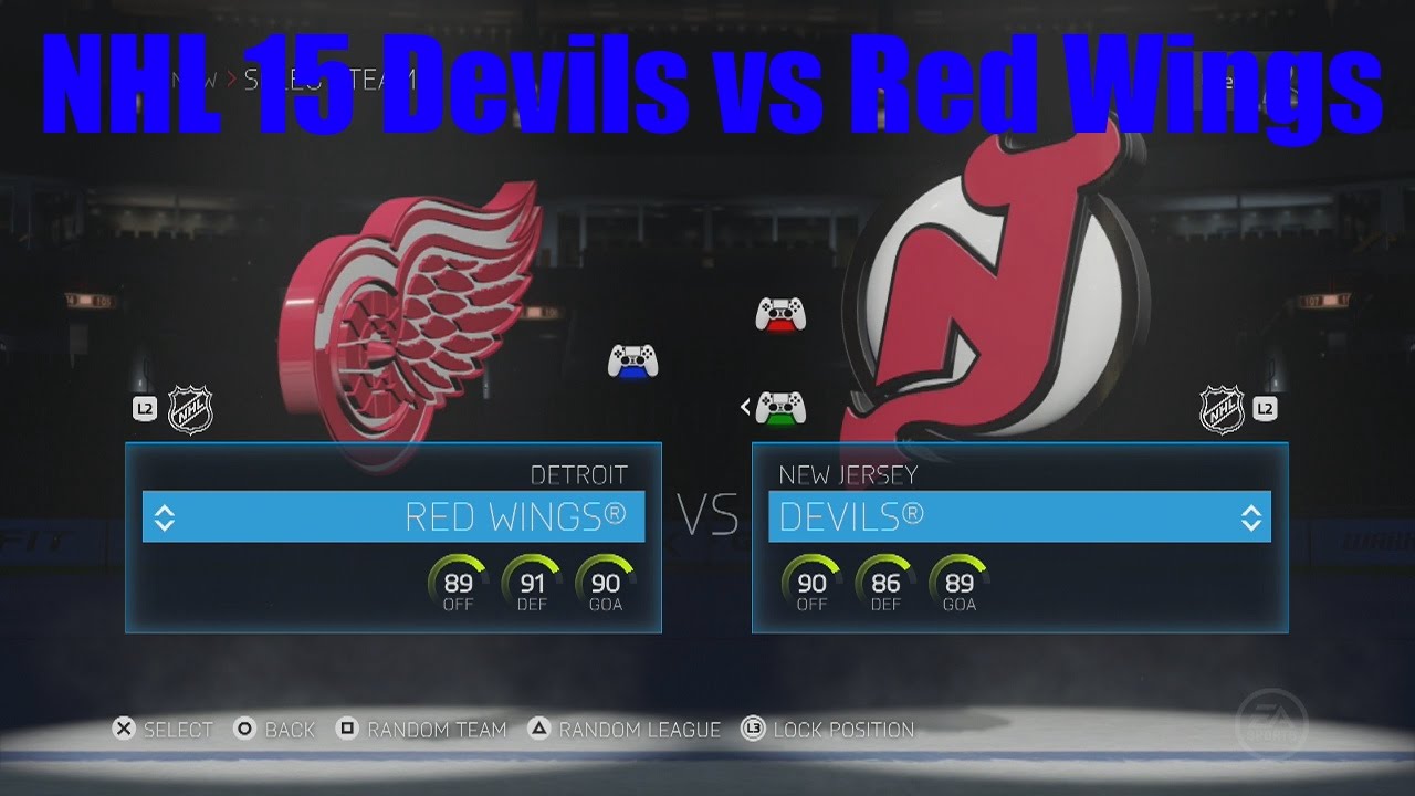 Devils vs. Red Wings part 1 (PS4) - YouTube