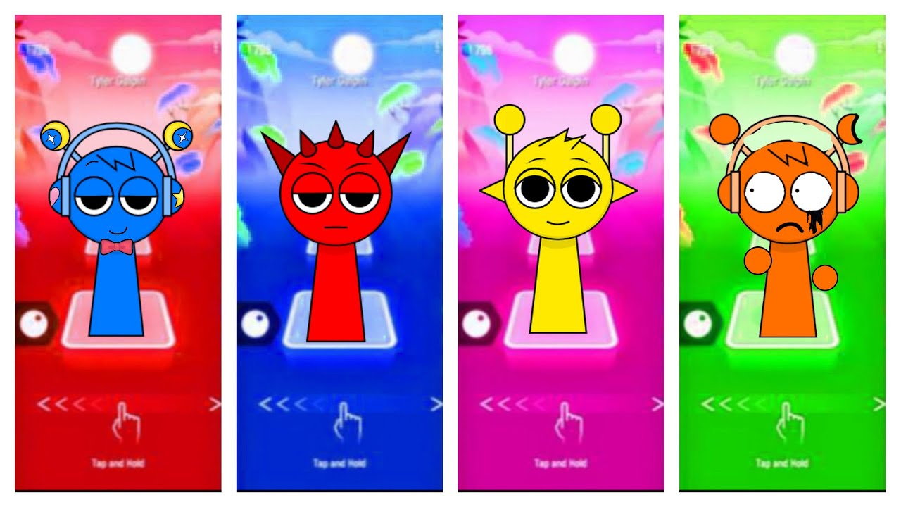 Sprunki sky blue 🆚 Sprunki red 🆚 Sprunki yellow 🆚 Sprunki orange 💥who ...
