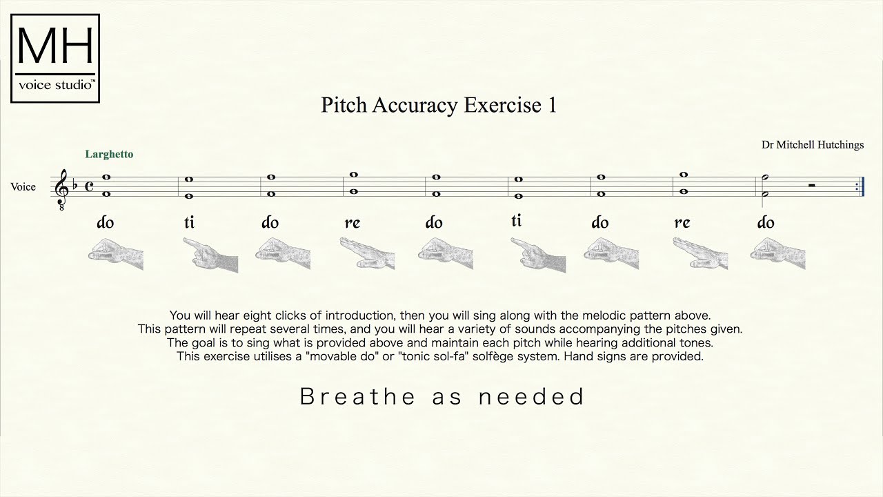 Pitch Accuracy Exercise 1 | Sing in Tune - YouTube