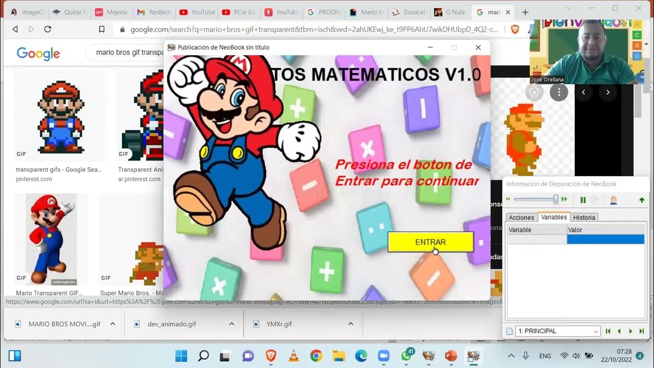 EJEMPLO DE JUEGO SIMPLE EN NEOBOOK - 11 PROGRAMACION - YouTube