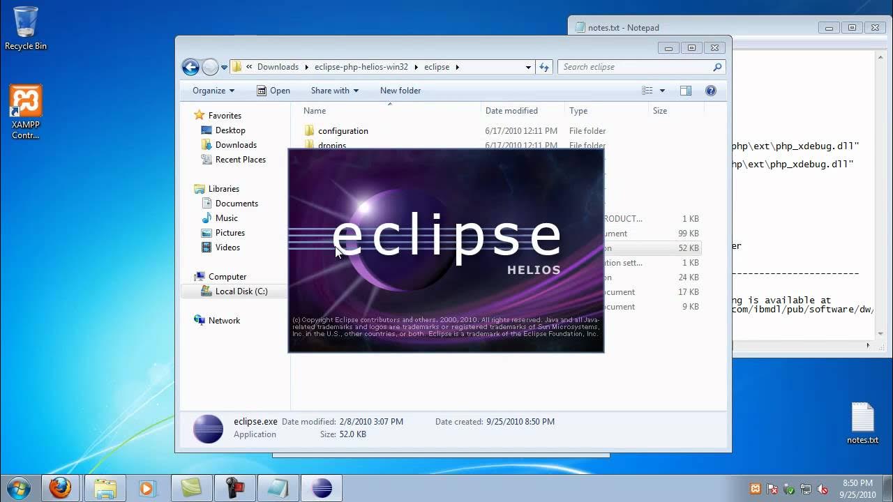 Setting up Xdebug 2.0.6-dev, XAMPP 1.7.3 and Eclipse PDT 2.2.0 on Windows - YouTube