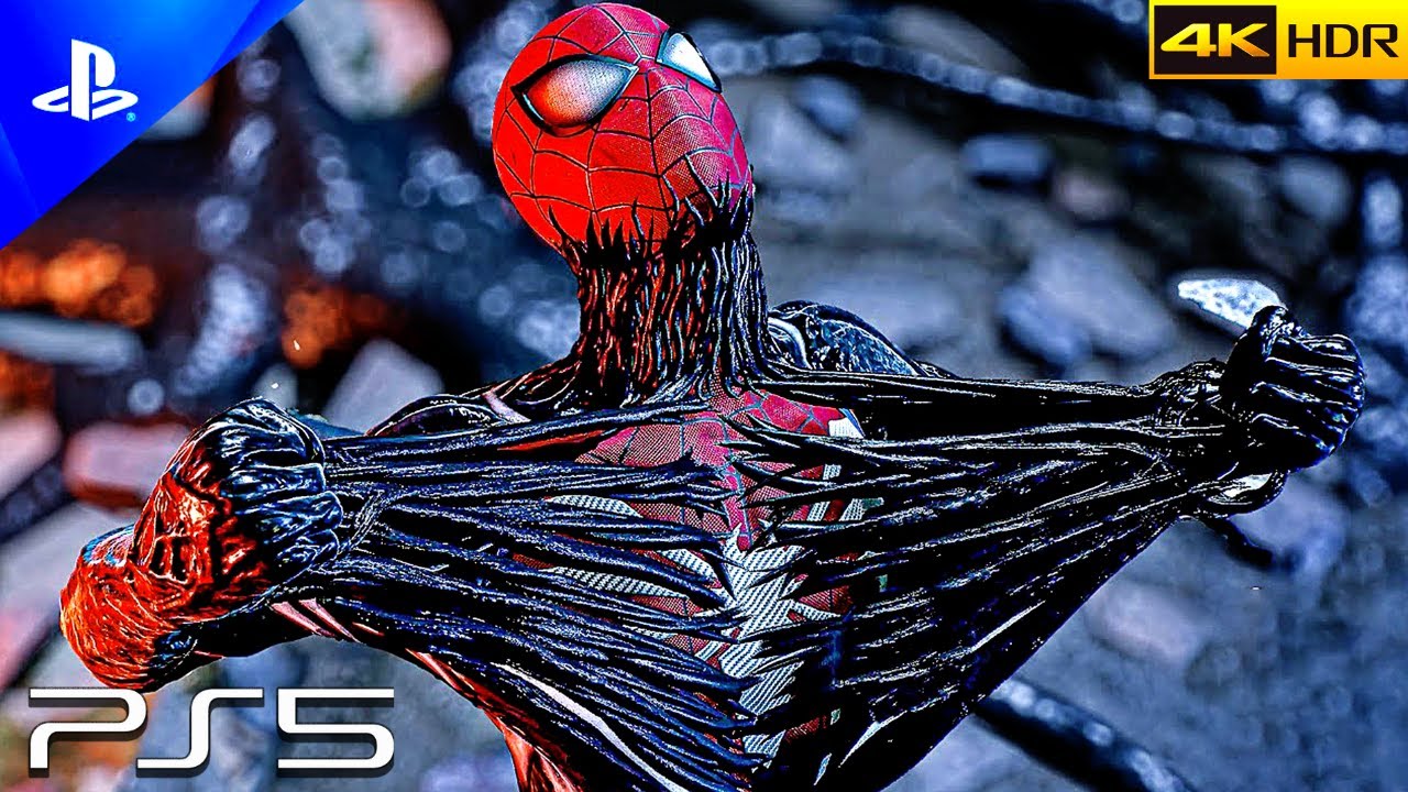 (PS5) Spider-Man Destroys Venom Symbiote Suit Scene ULTRA High Graphics ...