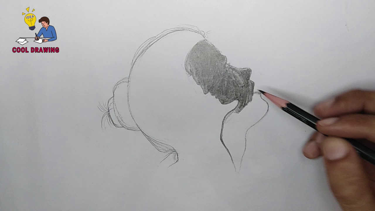 Pencil sketch drawing | Pencil drawing tutorial | Double face drawing ...