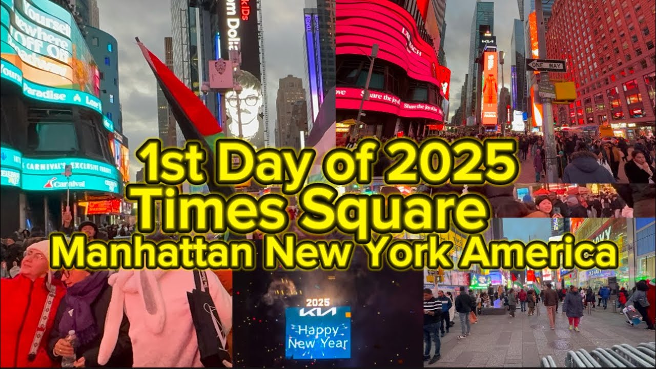 1st Day of 2025 in Times Square Manhattan New York America - YouTube