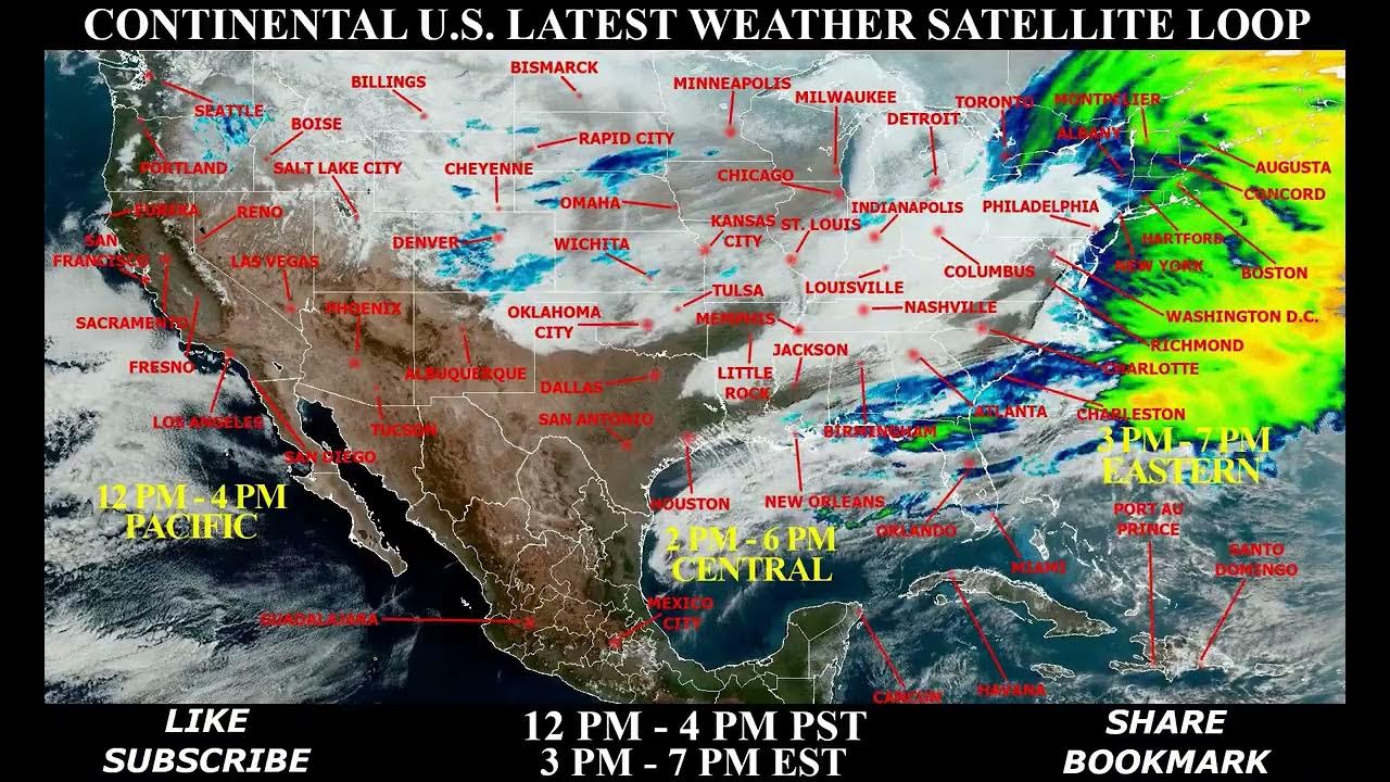 FULL USA Sat Jan 18 Latest Weather Satellite Animation Loop - Daily ...