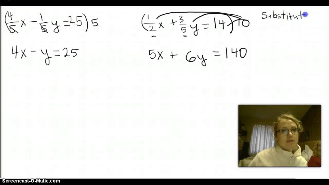 SM1 Ms Wilson Solving A System Of Equations With Fractions YouTube SM1 Ms Wilson Solving A System Of Equations With Fractions YouTube