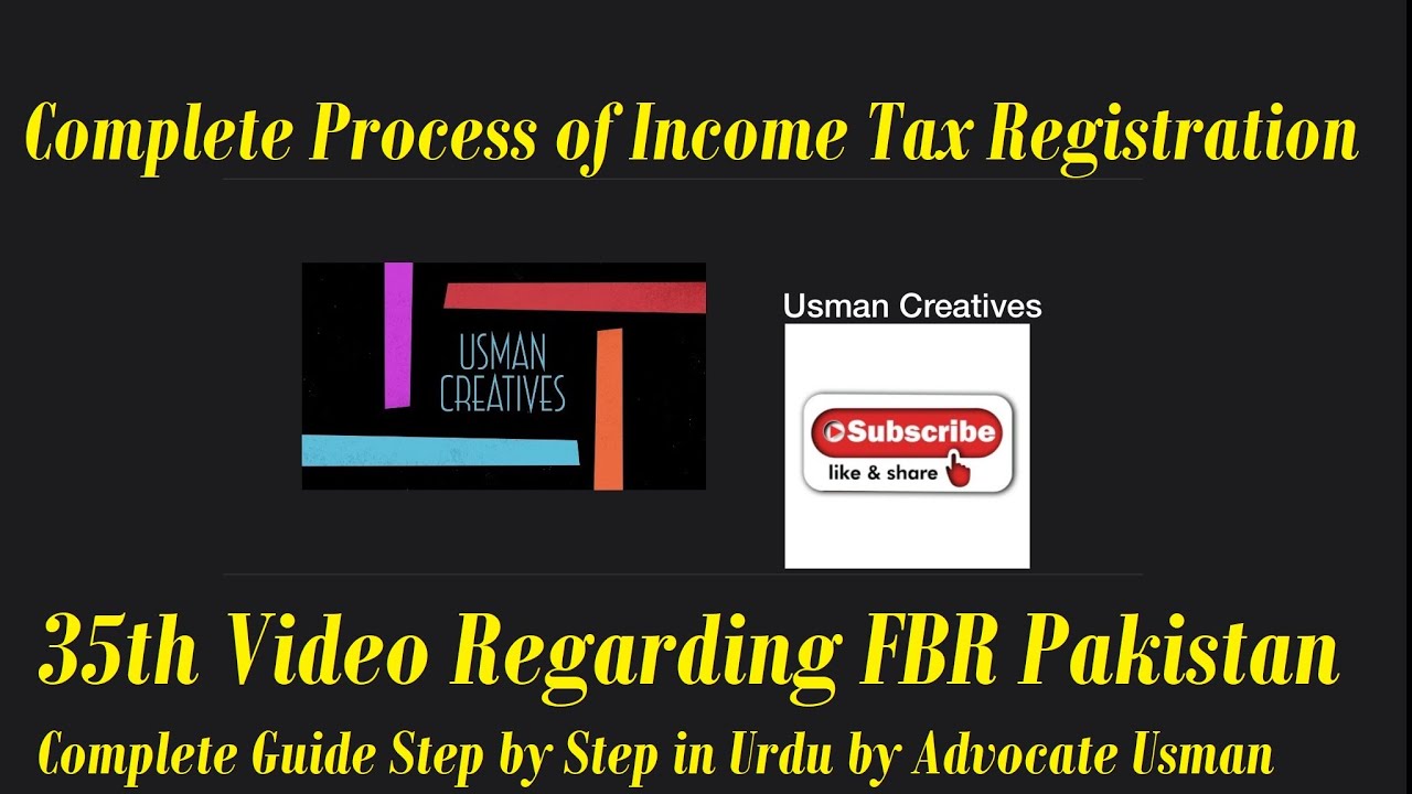 Income Tax Registration Complete Process | Learn Registration for ...