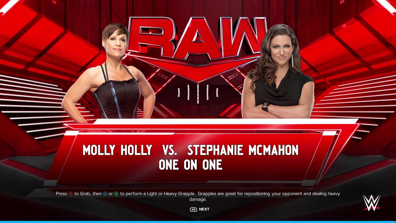 WWE 2K24 RAW Molly Holly VS Stephanie McMahon - YouTube