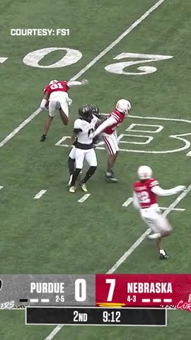 Tommy Hill Interception vs. Purdue | Nebraska Football - YouTube