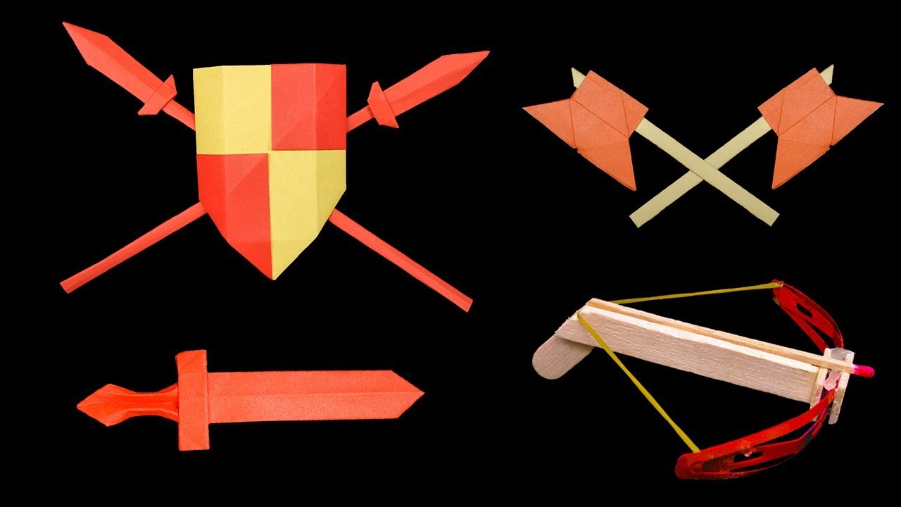 09 Origami Paper Sword shield spear axe ninja Star YouTube 09-origami-paper-sword-shield-spear-axe-ninja-star-youtube