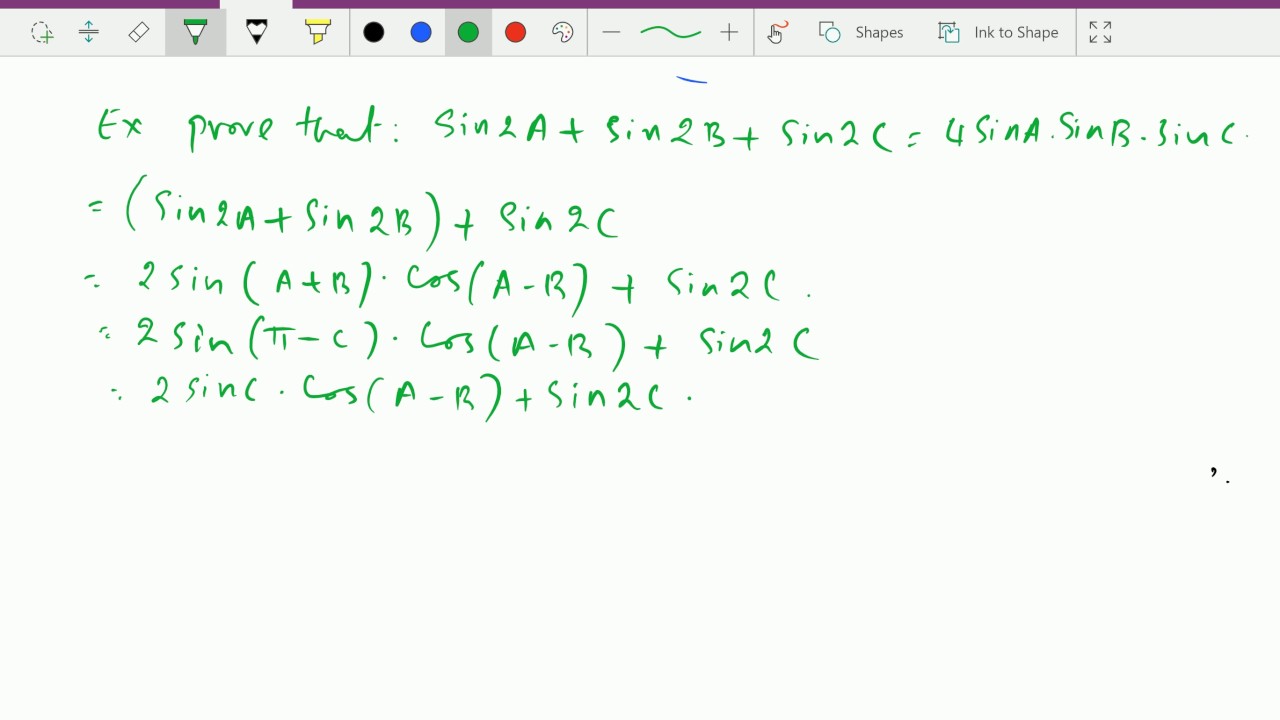 Trigonometry : - ( Conditional Identities ) -- 48 - YouTube