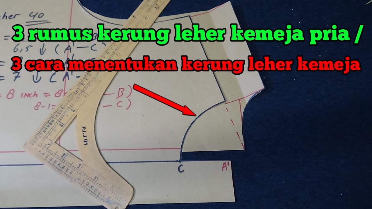 rumus kerung leher kemeja pria / cara menentukan kerung leher kemeja ...