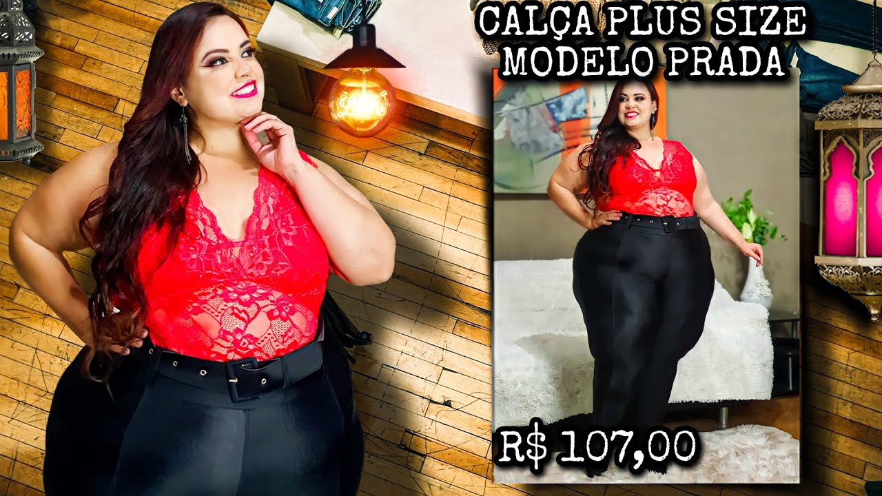 🛑 CALÇA PLUS SIZE MODELO PRADA" TAMANHO 54 AO 58 - YouTube