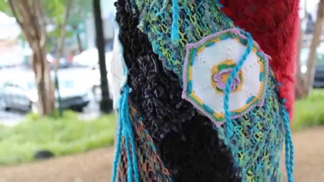 Crochet bombing - YouTube