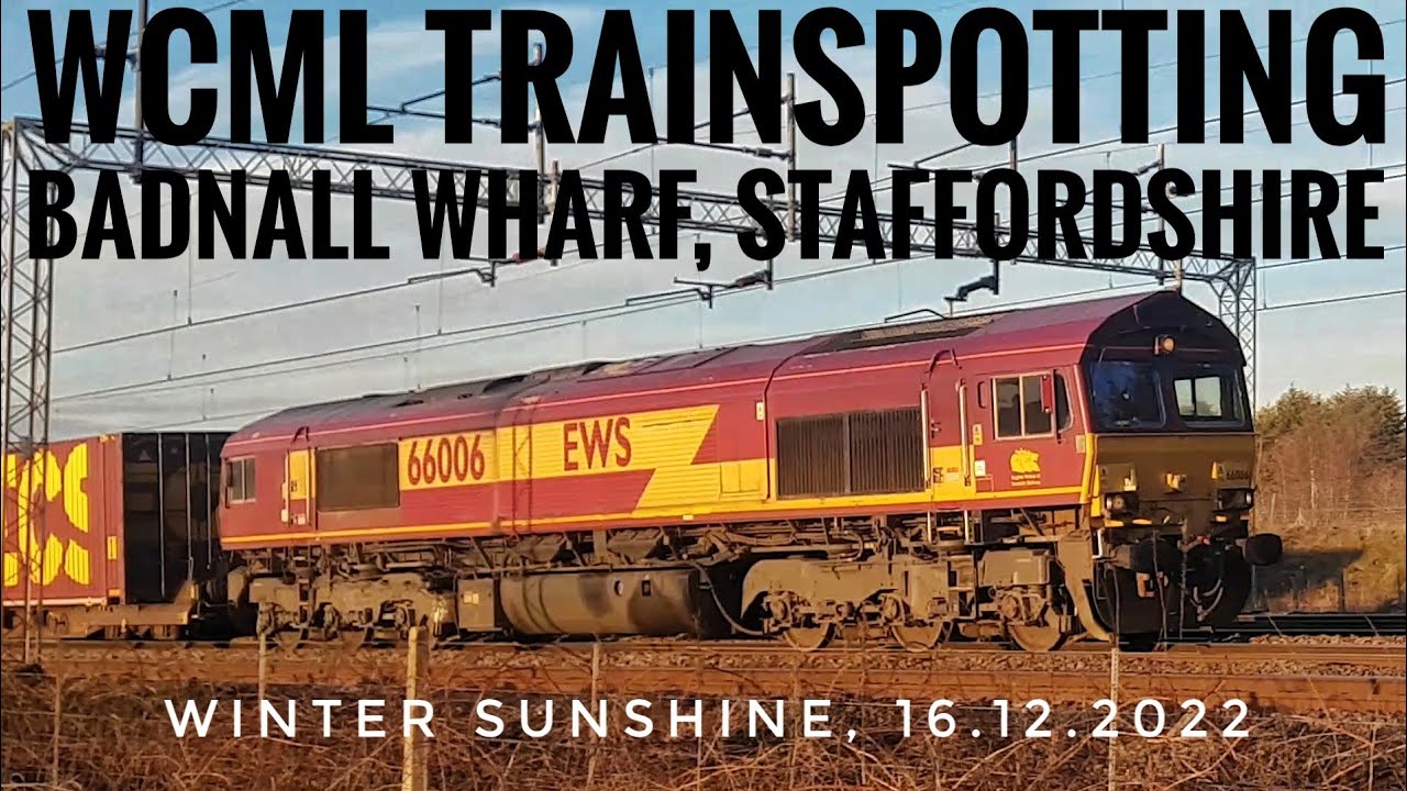 WCML TRAINSPOTTING, BADNALL WHARF WCML, STAFFORDSHIRE, INCLUDING EWS ...