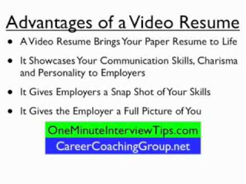 Advantages of video resumes, video resume- Why you should get one - YouTube