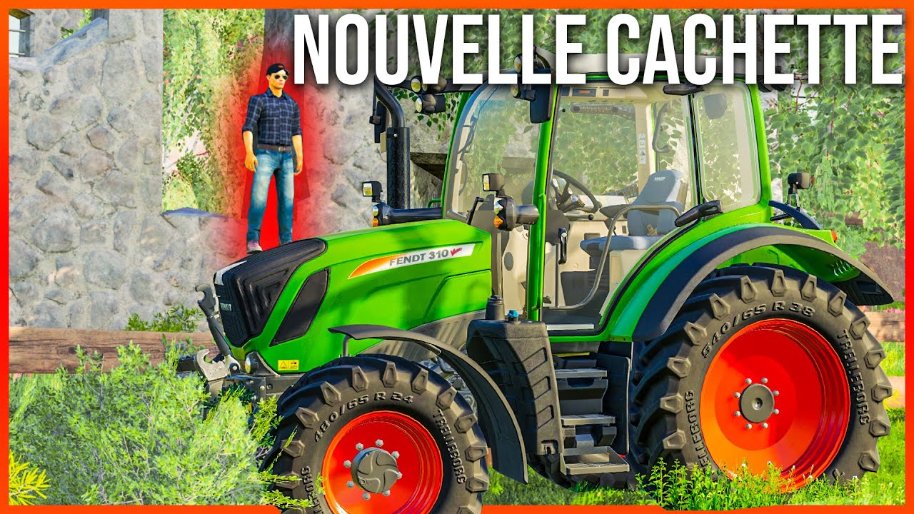 CACHE CACHE + Notre nouveau tracteur sur la partie réaliste (Farming ...